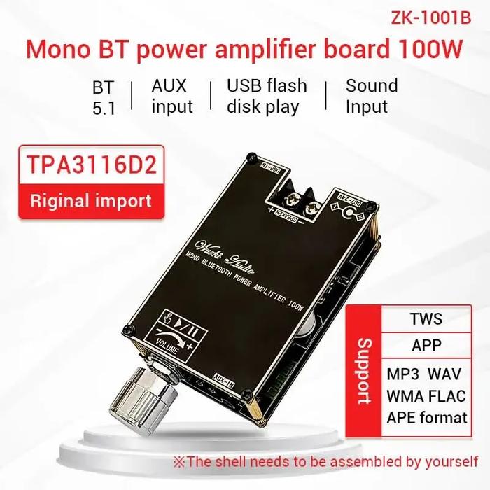 Jual Mono 100W TWS Module Bluetooth 5.1 Audio Amplifier papan modul ...