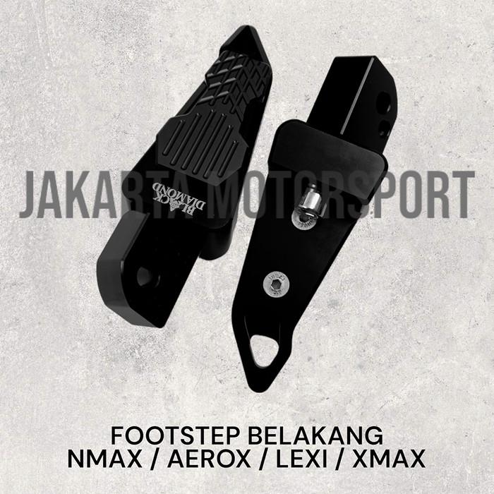 Jual FOOT STEP BELAKANG FULL CNC BLACK DIAMOND NMAX AEROX LEXI XMAX ...