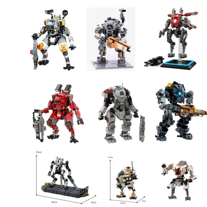 Jual MOC Game Titanfall 2 Ion-Class Titan Mecha Robot Building Blocks ...