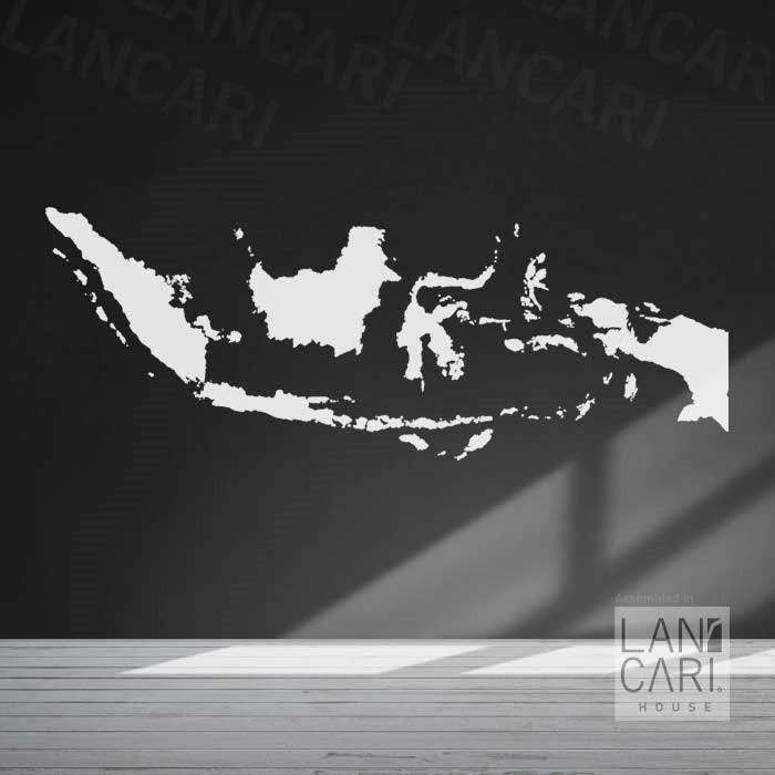 Jual Stiker Cutting Peta Indonesia Sticker Dinding Kaca Indonesian Maps ...