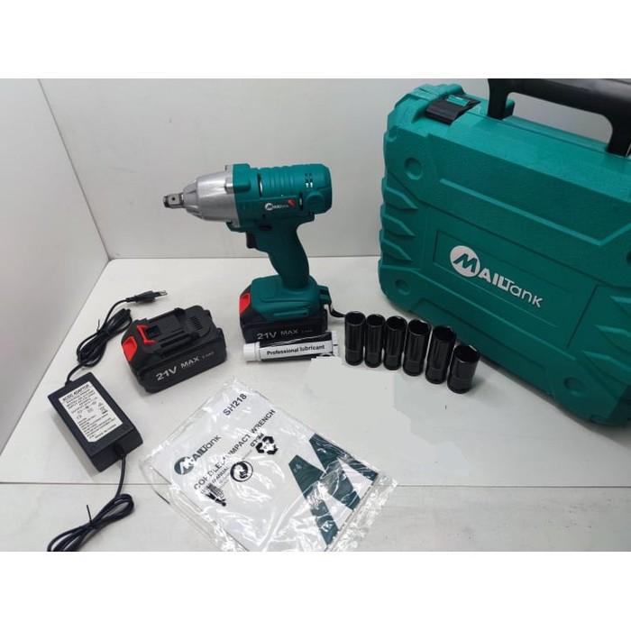 Jual Mesin Impact Wrench Cordless Impact 21 VOLT 2 baterai BUKA MATA ...