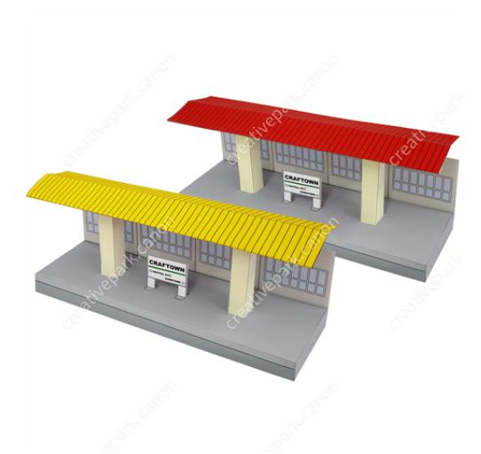 Jual STASIUN DAN PERON KERETA API papercraft miniatur kerajinan kertas ...