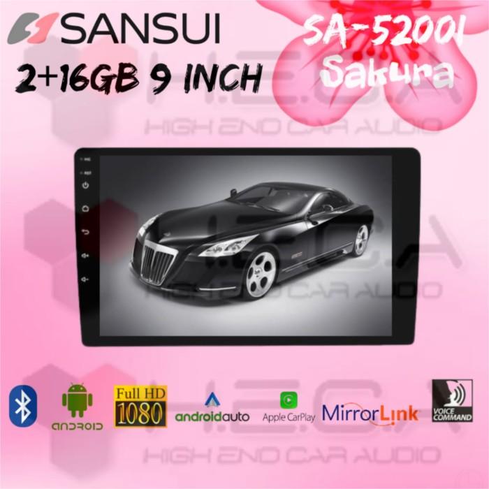 Jual SANSUI Sakura 2/16 GB Android 9 Inch SA-5200I Head Unit Tape Mobil ...