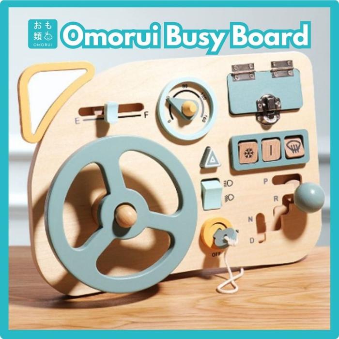 Jual Mainan Edukasi Montessori Kayu Anak Busyboard Puzzle Balita Omorui ...