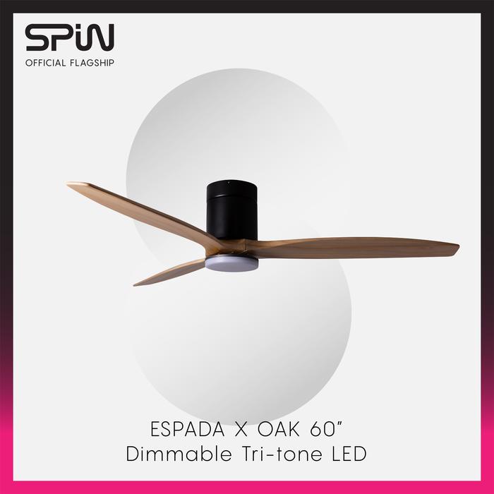 Jual New SPIN Timber Series Espada With LED (Natural Wood OAK Blades) 3Blad - Jakarta Pusat ...