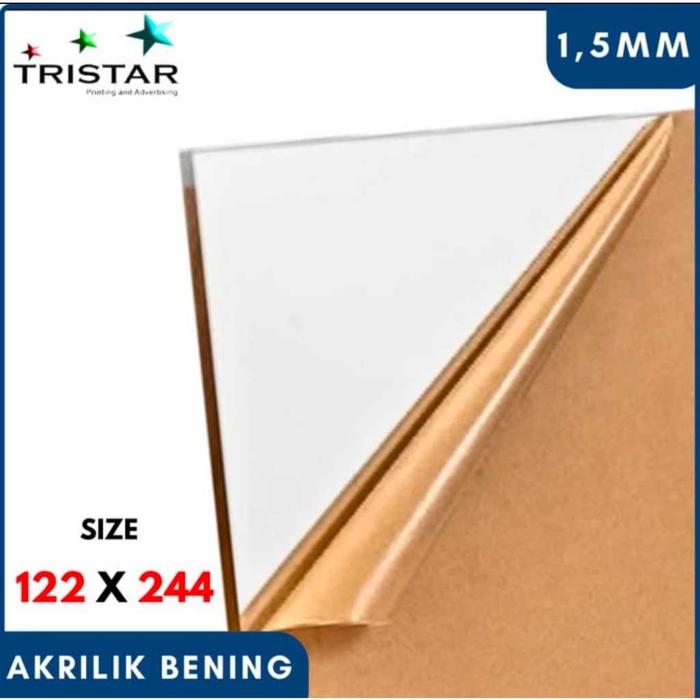 Jual AKRILIK LEMBARAN BENING MERK STAR ROYAL 1,5mm ( Uk 122 x 244 cm ...