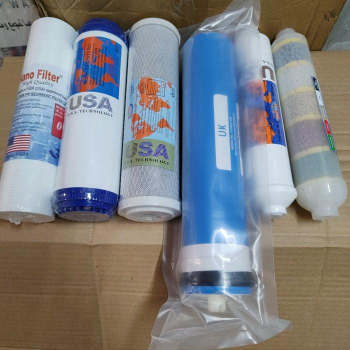 Jual Paket Set Isi Filter 6 Step RO Membran UK 400 GPD Reverse Osmosis ...
