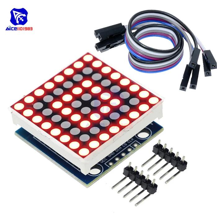 Jual diymore MAX7219 8x8 LED Dot Matrix Module Common Cathode MCU ...
