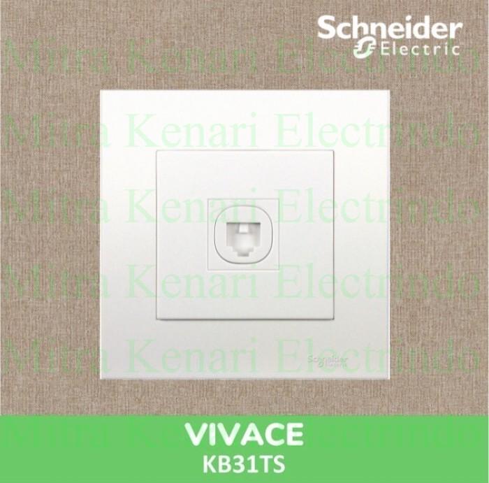 Jual Schneider Electric Vivace Stopkontak 1 Gang Telepon RJ11 - KB31TS ...