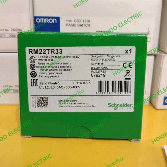 Jual SCHNEIDER RM22TR33 VOLTAGE CONTROL RELAY 3 PHASE RELAY PROTEKSI ...