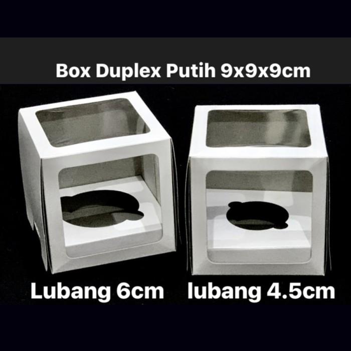 Jual Dus Cupcake Duplex Putih Uk 9X9X9 Isi 1 Lubang Minicake Dus ...