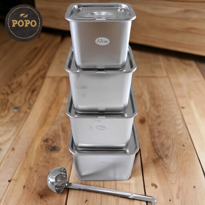 Jual Nk1 Kontainer Kotak Wadah Stainless Tempat Saus Tray Tutup ...