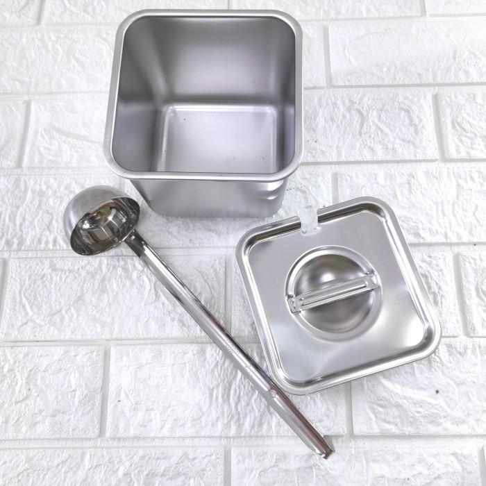 Jual Nk1 Kontainer Kotak Wadah Stainless Tempat Saus Tray Tutup ...