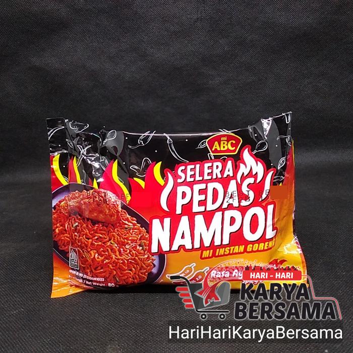 Jual MI ABC MIE INSTAN GORENG SELERA PEDAS NAMPOL RASA AYAM PEDAS 80GR ...