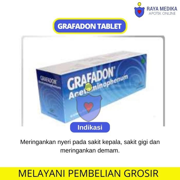 Jual Paracetamol 500mg Grafadon Obat Tablet Mengatasi Nyeri dan Demam ...