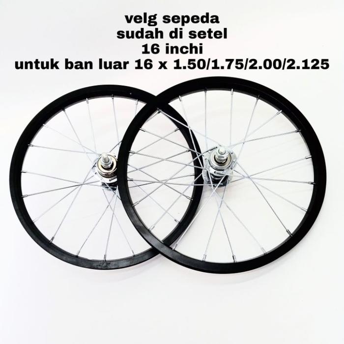 Jual Velg Sepeda 16 Alloy Wheelset Rims Roda Depan / Belakang Bmx Lipat ...