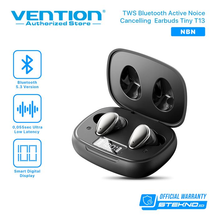 Promo Vention TWS ANC Bluetooth Wireless Headset Earphone HiFi LED Tiny ...