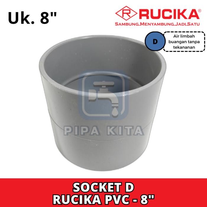 Jual Socket D 8 Inch RUCIKA Sok DV Polos Lurus 8" PVC - Kota Surabaya ...