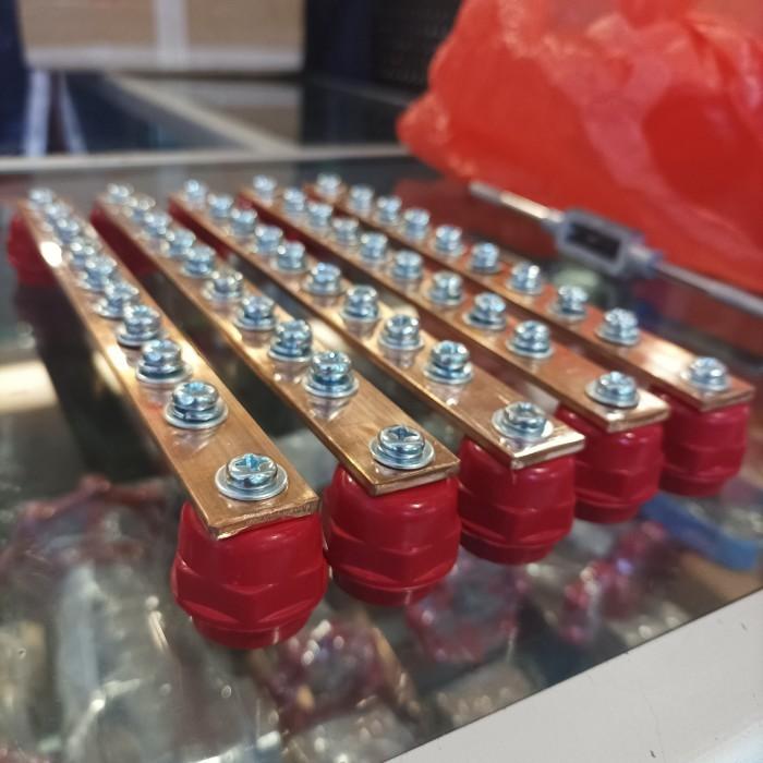 Jual Nol Klem Arde Busbar Tembaga Merah 2 x 20 2x20 mm 6 Baut - Kota ...