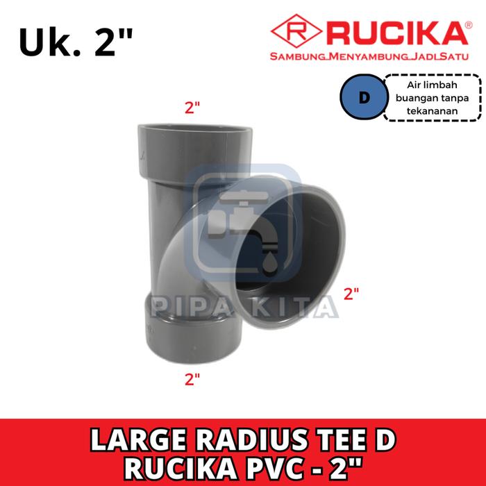 Jual Large Radius Tee D 2 Inch RUCIKA PVC TY 90 Derajat Tee Way - Kota Surabaya - Pipa Kita ...