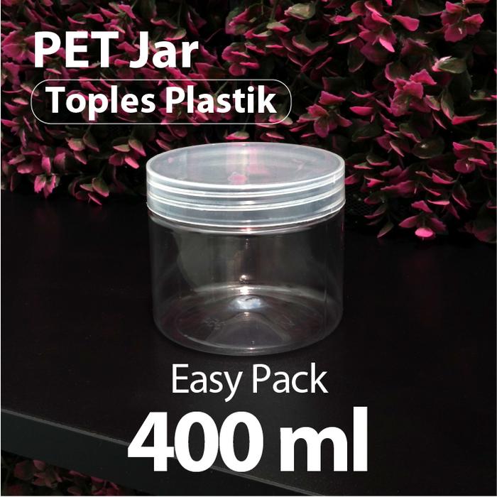 Jual Toples Plastik PET Jar 400 ml - Model Tabung - Merk Easypack ...