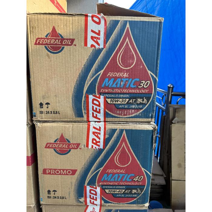 Jual STOK TERBARU & READY, OLI MOTOR MATIC FEDERAL MATIC 800ML 1 DUS ...