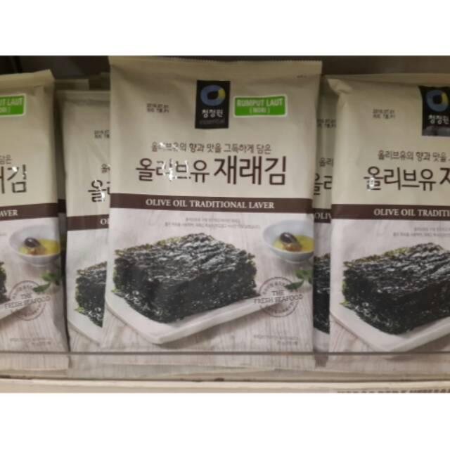 Jual Korean Nori Olive Oil Traditional Laver Seaweed Rumput Hijau Sehat ...