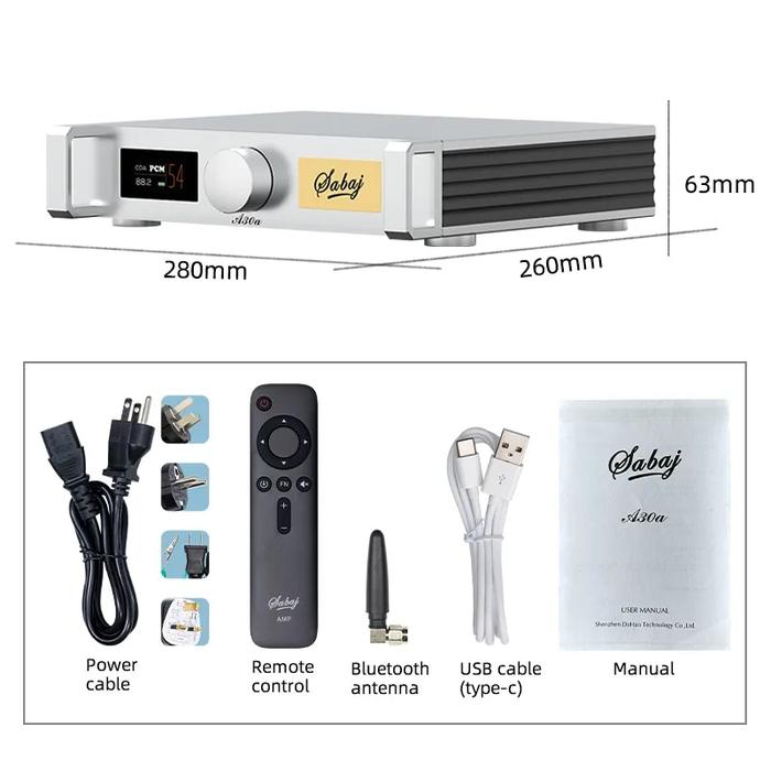 Jual Sabaj A30A Power Amplifier 200W*2 Axign Ax5689 Xu208 Dsd512 ...