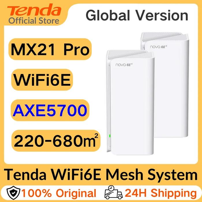Jual Tenda Nova Mesh Mx21 Pro Wi-Fi 6E Axe5700 Whole Home Gigabit ...