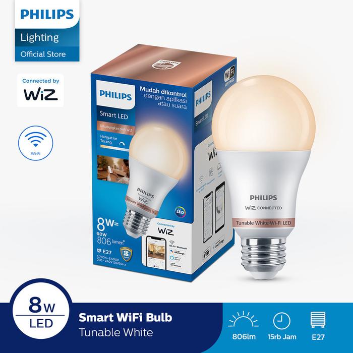 Promo Philips Lampu Bohlam Smart WiFi LED 8W With Bluetooth Tunable ...