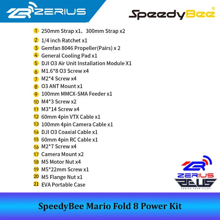 Jual Speedybee Mario Fold 8 Dc Power Kit Long Range Drone Mario Fold ...