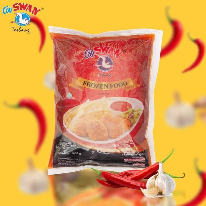 Jual TMN Saos Extra Pedas Frozen Food / Saos Dimsum Cap Swan 1 kg ...