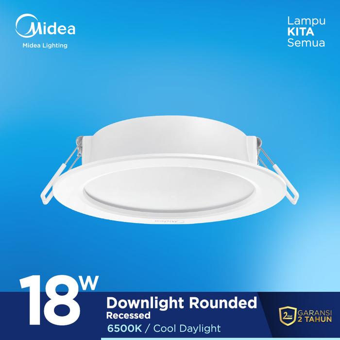 Promo Midea Lampu Led Downlight 18 Watt Putih 6500K CDL 7 Inch - Kota Tangerang - Midea Lighting ...