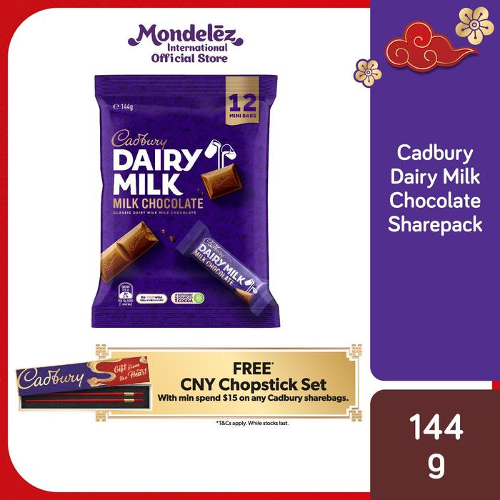 Jual CADBURY Dairy Milk Chocolate Sharepack 144G - Kab. Tangerang - HakkenStore | Tokopedia