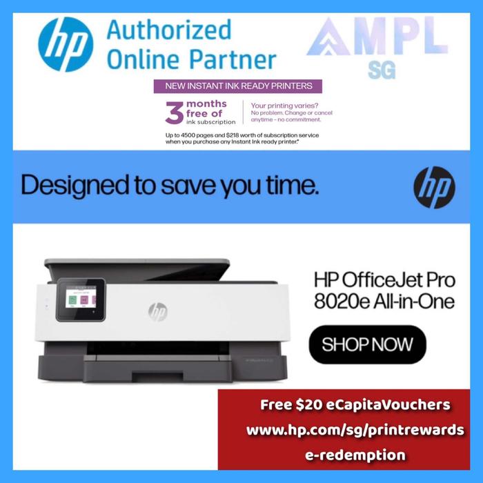 Jual HP 8020e Color OfficeJet Pro All-in-One Wireless Printer | Free ...