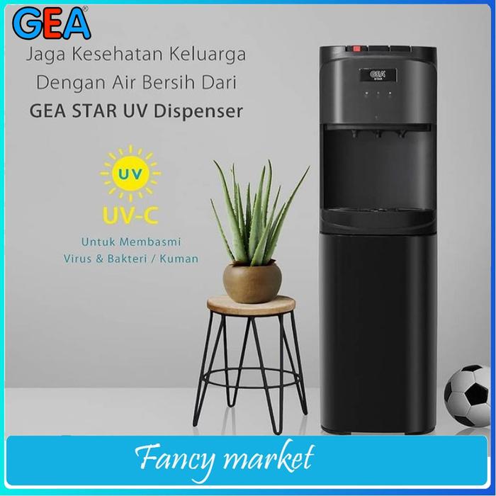 Jual NEW DISPENSER GEA GALON BAWAH GEA STAR UV 3 Kran + Sinar Ultra ...