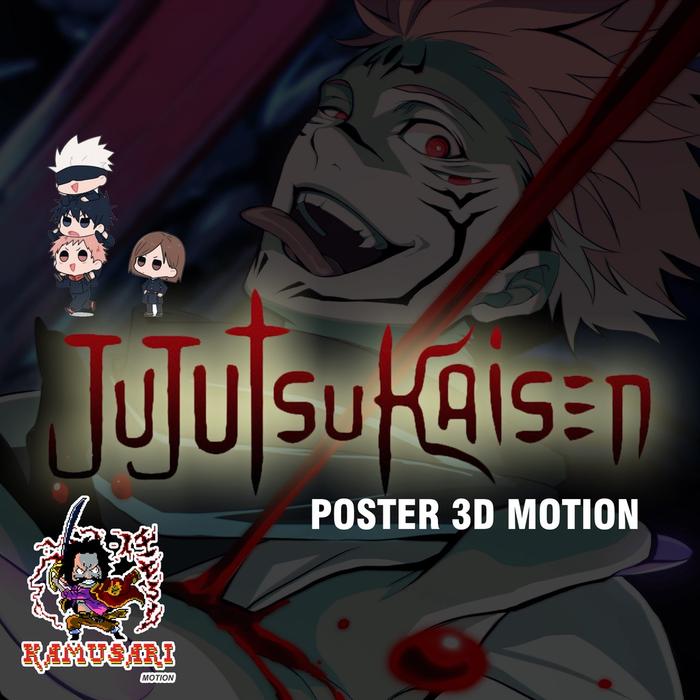 Jual [ Baru] Poster 3D Motion - Gojo Satoru X Sukuna - Poster Anime ...