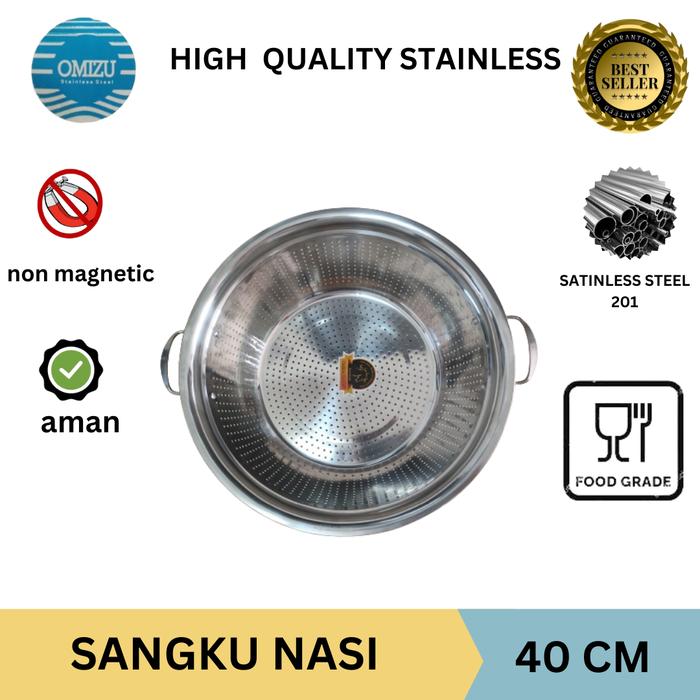 Jual Sangku Nasi Stainless 40 cm Tempat Nasi Besar GOLDEN HORSE ...
