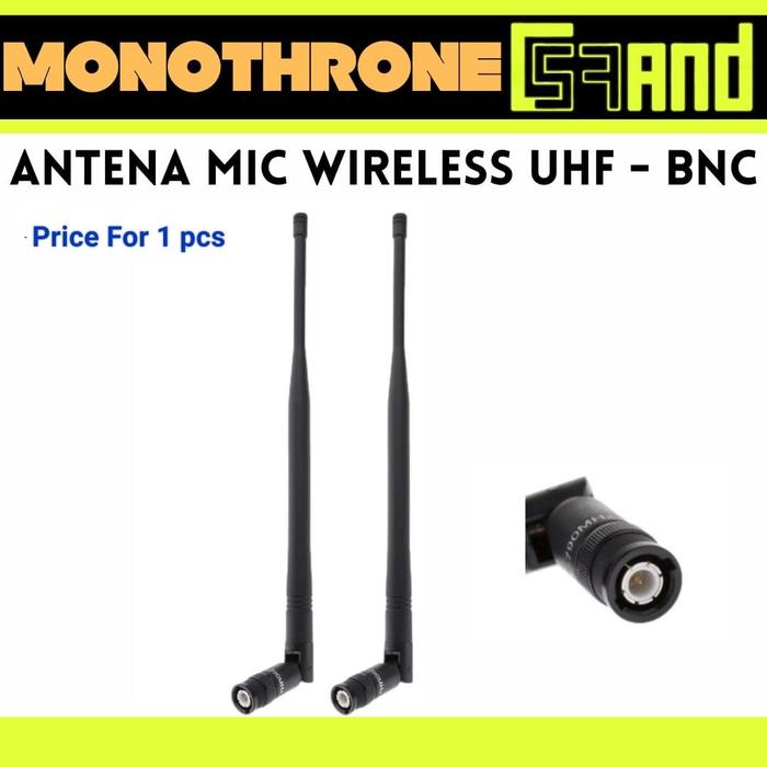 Jual Antena Mic Microphone Wireless UHF BNC Sinyal Konektor Antena ...