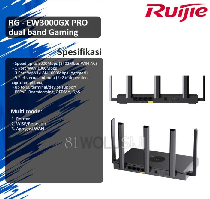Jual Ruijie Rg Ew3000Gx Pro 3000M Wifi6 Dual Band Gigabit Gaming Router - Kota Surabaya - zamrud ...