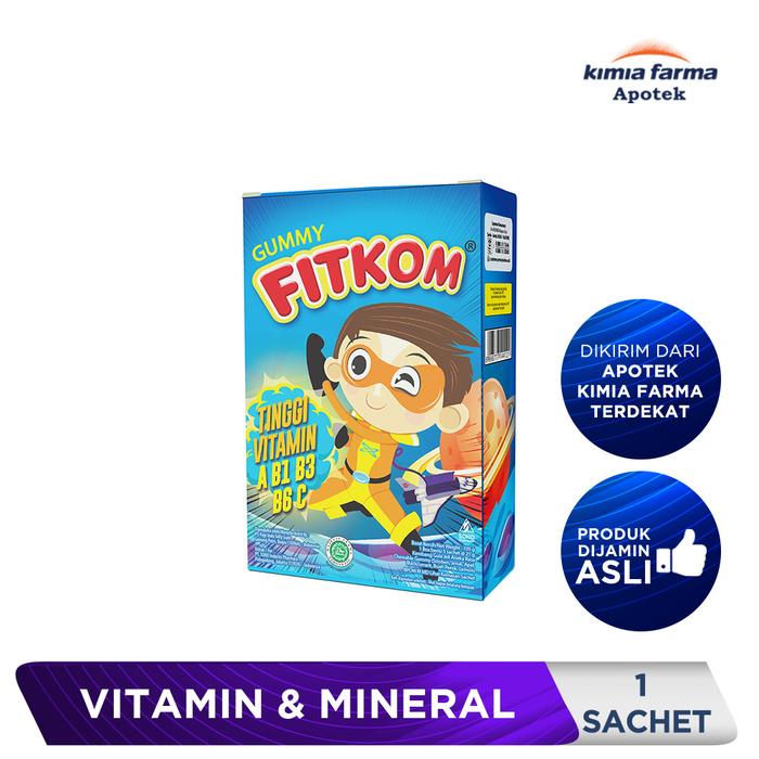 Jual FITKOM GUMMY MULTIVITAMIN SACHET / MULTIVITAMIN / KIMIA FARMA ...