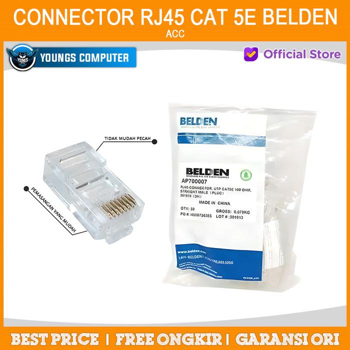 Jual CONNECTOR RJ45 CAT 6 BELDEN ( isi 50 biji / bungkus ) - Eceran ...