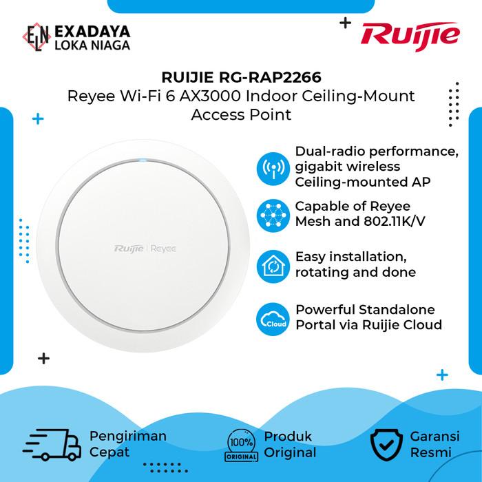 Jual Ruijie Reyee Rg-Rap2266 , Wi-Fi 6 Ax3000 Ceiling Mount Access ...