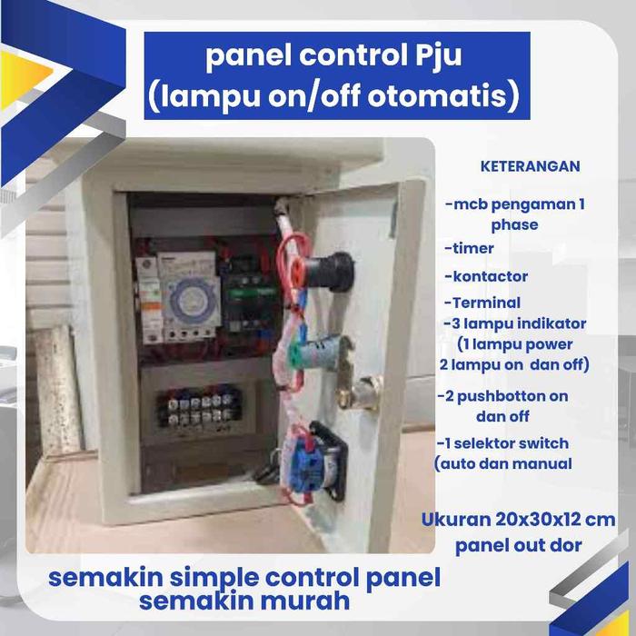 Jual box panel kontrol PJU otomatis timer untuk penerangan jalan sound ...