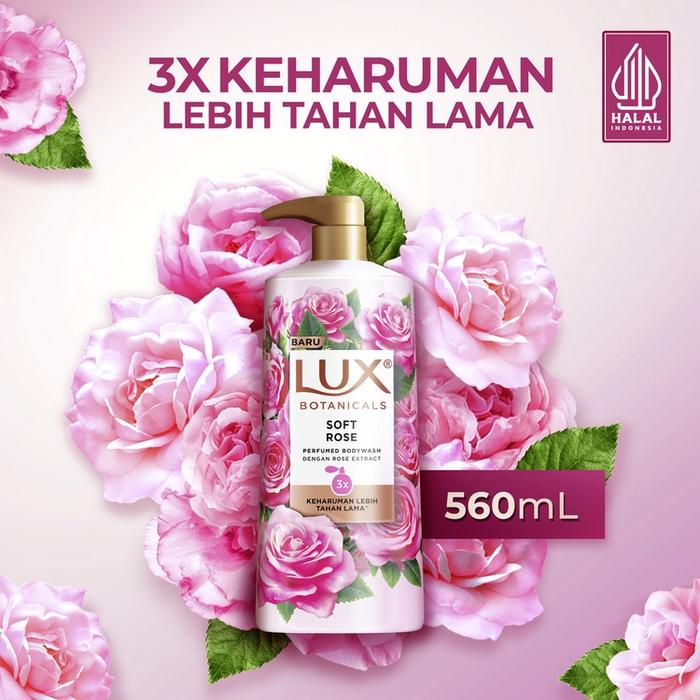 Promo Lux Botanicals Sabun Mandi Cair Soft Rose 580 mL - - Unilever Official Store | Tokopedia