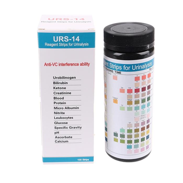 Jual 100Strips Urs-14 Urinalysis Reagent Test Paper Urine Test - Kota ...