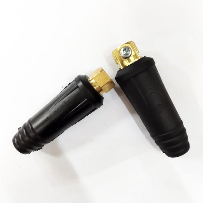 Jual Kabel Konektor Las DKJ 70-95mm Hitam Cable Socket Connector Male ...