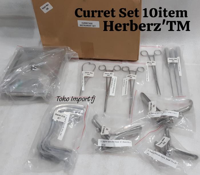 Jual INSTRUMENT HERBERZ CURRETAGE SET 10ITEM BEDAH MEDIS CURRET HERBERZ ...