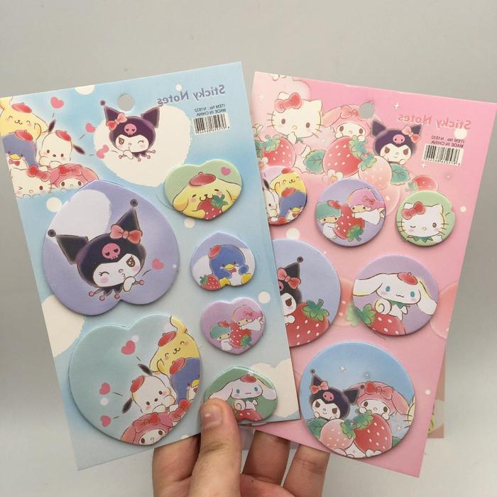 Jual STICKY NOTES SHAPE SET CUTE CHARACTERS stationery alat tulis ...