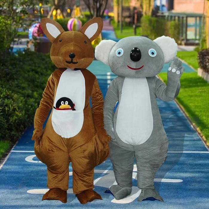 Jual Tml Cosplay Kangaroo And Koala Mascot Costume Cartoon Character ...